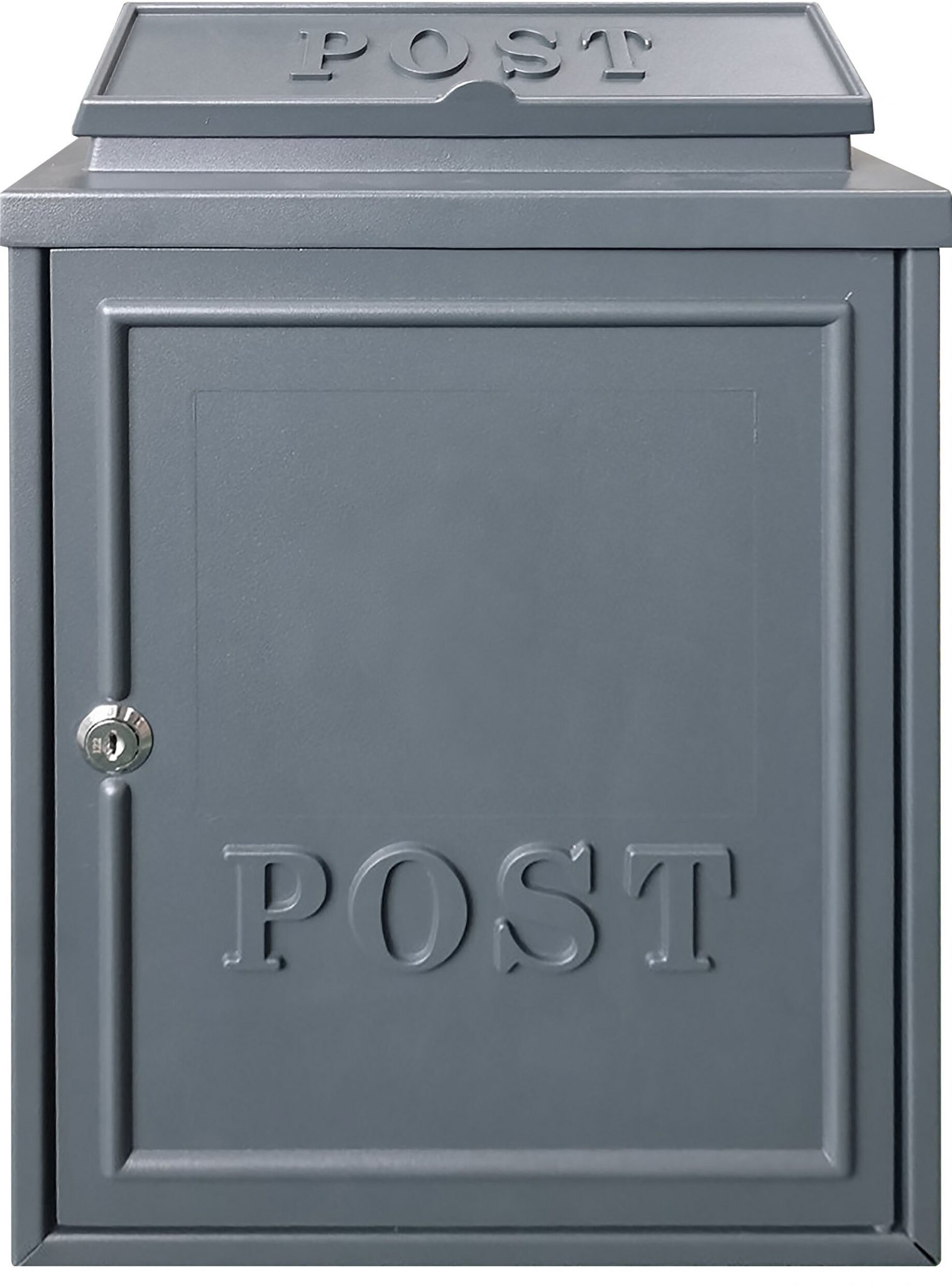Manor Grey Cast Aluminium Postbox - Joseph Walls Agri Supplier