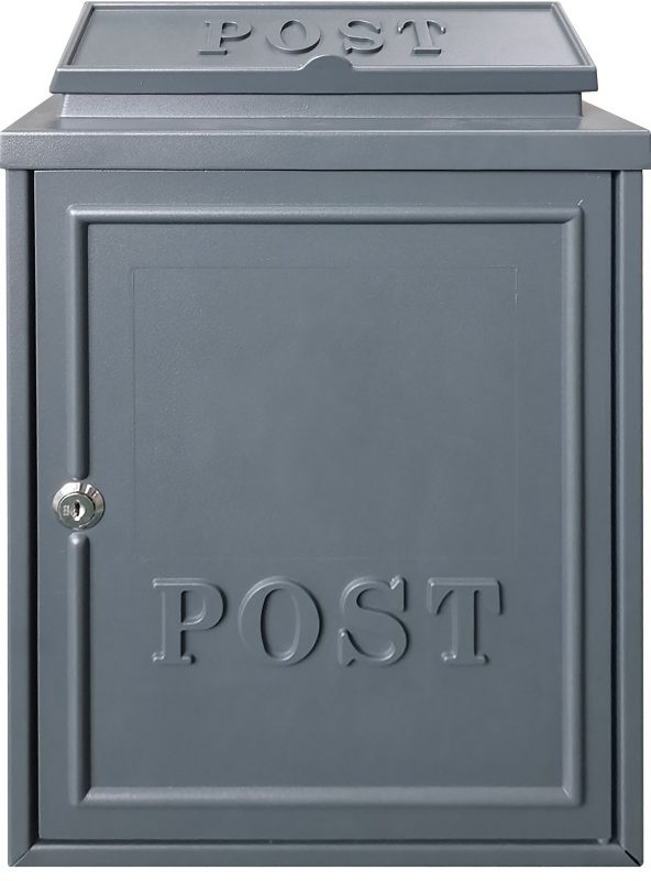 Manor Grey Cast Aluminium Postbox - Joseph Walls Agri Supplier